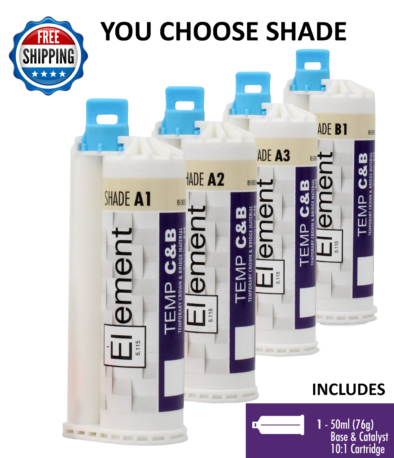 Element Temporary Crown and Bridge Material (10:1) – Elite Dental Products